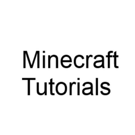 Minecraft Tutorials Youtube