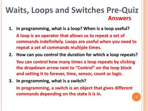 Using Waits Loops And Switches Ppt Download