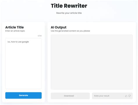 TinyWow AI Write 人工智慧 AI 寫作線上工具標題文章內容大綱小說通通能寫 科技兔