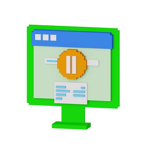 3d icon media player cyber security illustration concept icon render