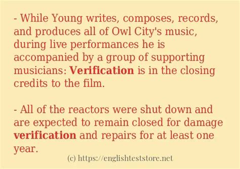 Some Example Sentences Of Verification Englishteststore Blog