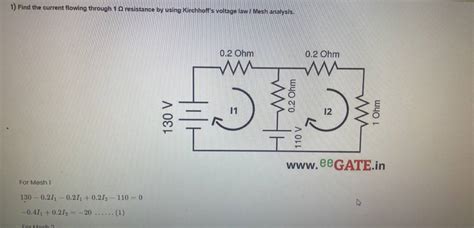 1 find the current flowing through 1Ω resistance by using kirchhoff s vo