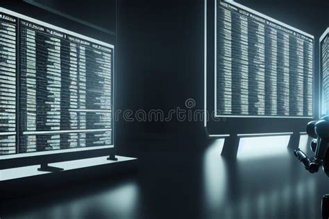 Display Of Computer Showing Data And Statistics Created With Generative