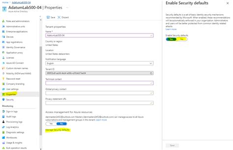 Azure Conditional Access Disable Security Defaults