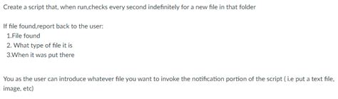 Solved Create A Script That When Runchecks Every Second