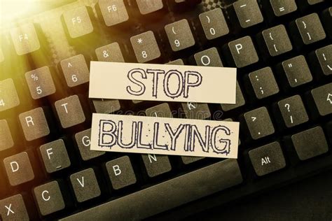 Text Showing Inspiration Stop Bullying Business Approach Fight And Eliminate This Aggressive