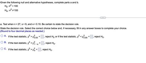 Solved Given The Following Null And Alternative Hypotheses Chegg
