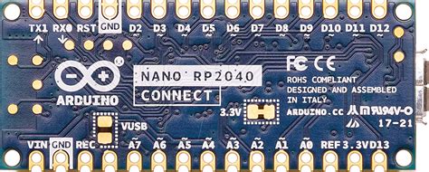 ARD NANO RP2040 Arduino Nano RP2040 Connect RP2040 Zonder Header Bei