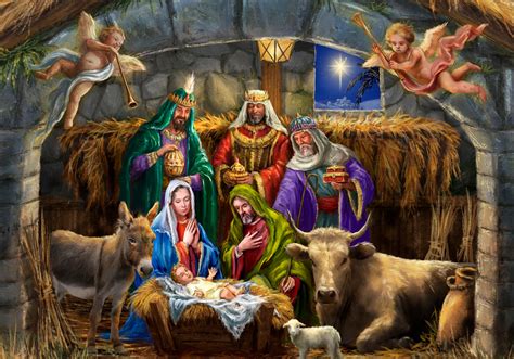 Vc1198 In The Manger Jigsaw Puzzle 1000 Pc Vermont Christmas Company