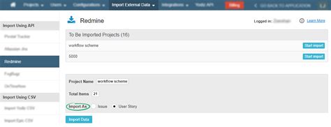 Import Redmine Data In Yodiz Agile Development Project Management Scrum Methodology Bug
