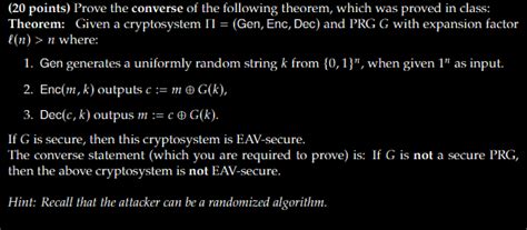Solved 20 Points Prove The Converse Of The Following Chegg Com
