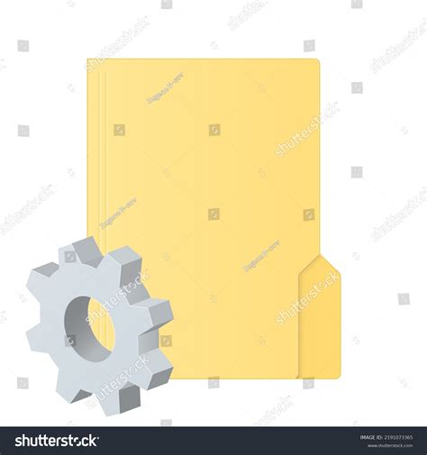 File Computer Folder Icon Gear Icon Stock Vector Royalty Free Shutterstock