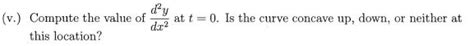 Solved Dxdy These Questions Involve The Parametric Equations