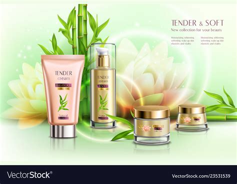 Cosmetics Advertising Composition Royalty Free Vector Image