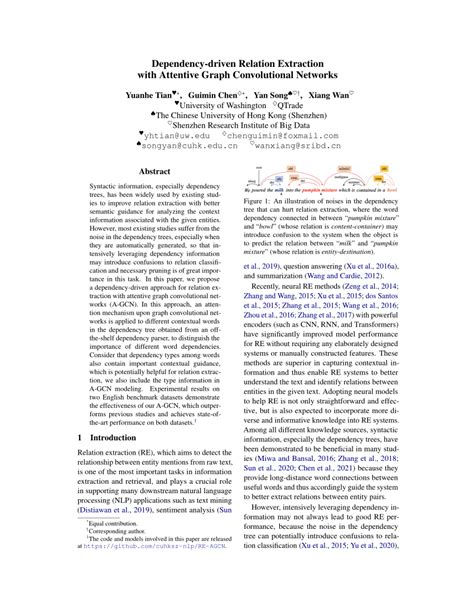 Pdf Dependency Driven Relation Extraction With Attentive Graph Convolutional Networks