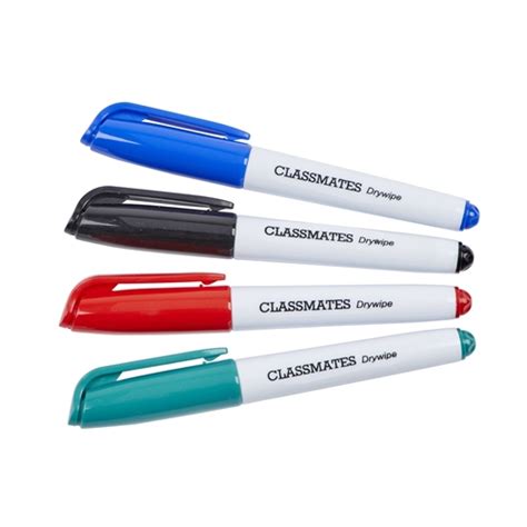 Classmates Bullet Tip Mini Whiteboard Marker Assorted Colours Pack Of 4 44121708
