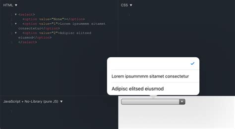 Css Ipad Mobile Safari Select Option Font Size Inconsistency