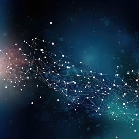 Premium Photo Cosmic Wave Of Abstract Digital Network Futuristic Concept Connection Neon Dots