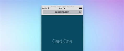 Github Apeatlingjavascript Swipe Cards A Native Like Javascript