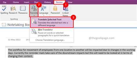 How To Use Translate Feature In Onenote