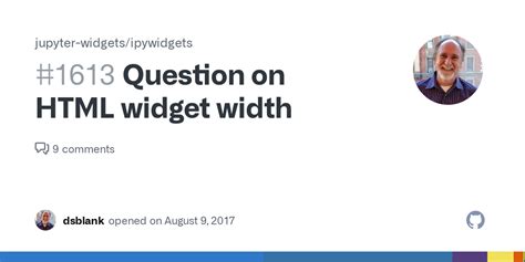 Question On Html Widget Width · Issue 1613 · Jupyter Widgets