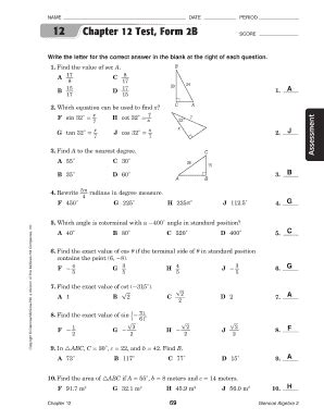 Chapter Test Form B Geometry Answers Fill And Sign Printable Template Online