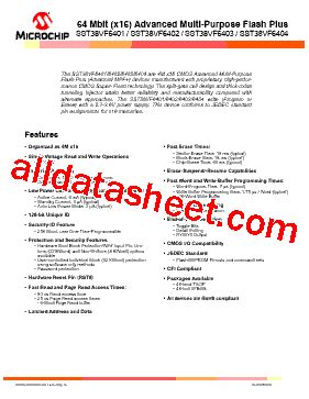 SST VF Datasheet PDF Microchip Technology