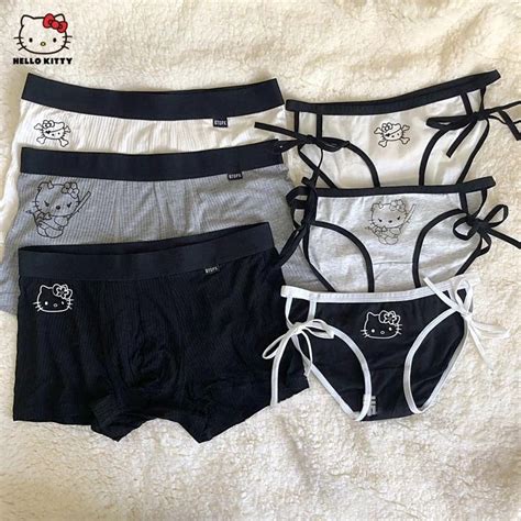 헬로키티 오리지널 헬로 키티 코튼 팬티 만화 산리오 편안한 통기성 뜨거운 여자 속옷 커플 속옷 일본 선물 위시버킷