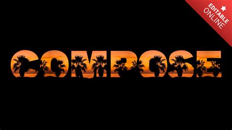 Compose Editable Sunset Style Text Effect Generator