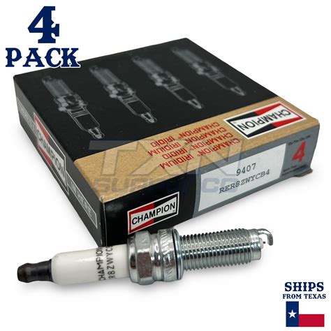 Champion Iridium 9407 Spark Plug Carton of 4 - RER8ZWYCB4 - Walmart.com