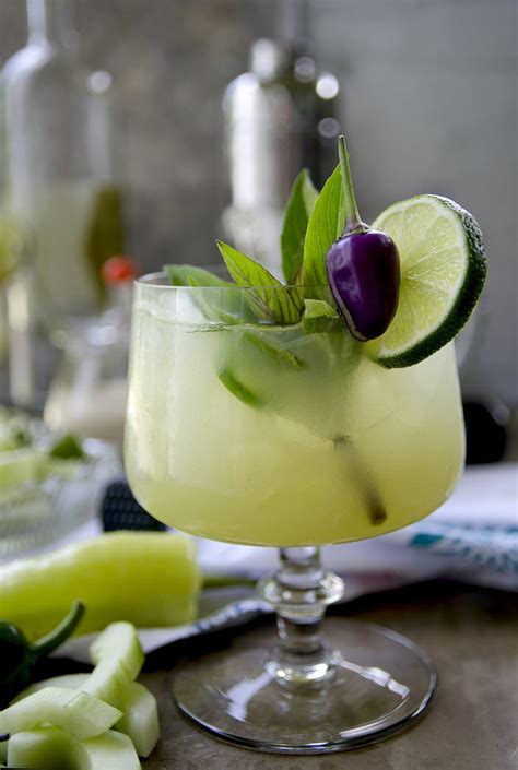 Spicy Thai Basil Cucumber Cocktail Vintage Kitty