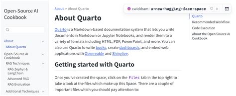 Hugging Face Spaces Quarto