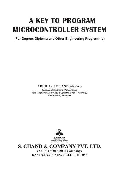 Download A Key To Program Microcontroller System Pdf Online By Abhilash