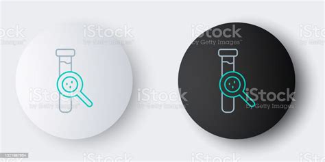 라인 테스트 튜브 및 회색 배경에 격리 된 플라스크 화학 실험실 테스트 아이콘 실험실 유리 제품 기호 다채로운 개요 개념 벡터 0명에 대한 스톡 벡터 아트 및 기타 이미지