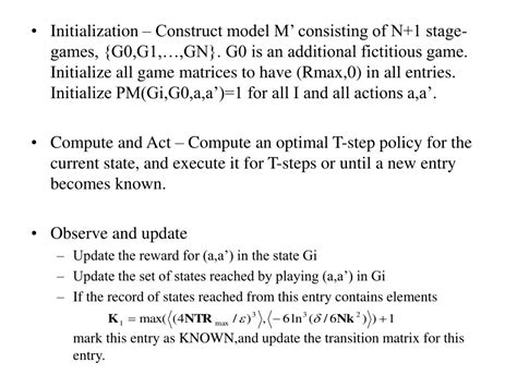 Ppt General Polynomial Time Algorithm For Near Optimal Reinforcement Learning Powerpoint