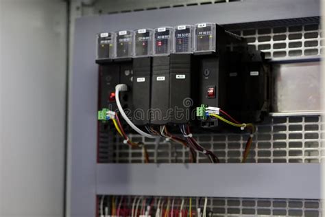 Close Up Of Modular Plc Automation Control System Stock Image Image