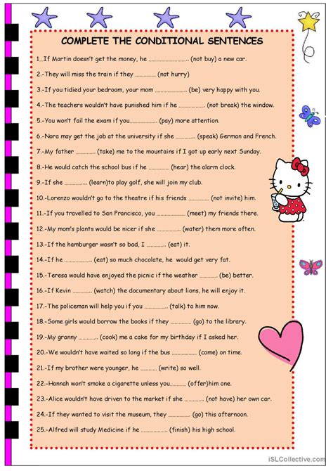 CONDITIONAL SENTENCES English ESL Worksheets Pdf Doc