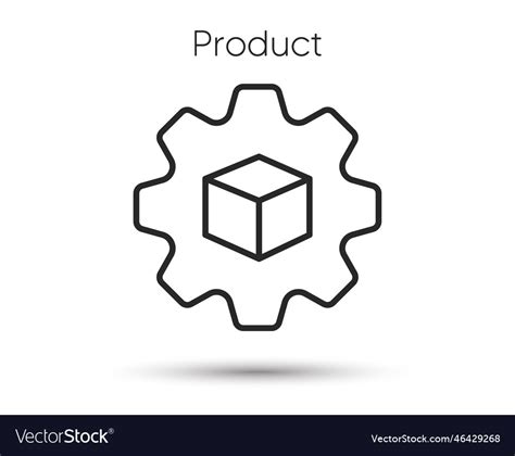 Product Development Line Icon Engineering Box Vector Image
