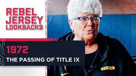 Indiana Fever Rebel Jersey Lookbacks 1972 And Title Ix Youtube