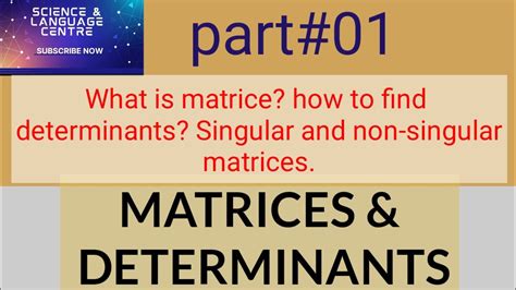 Matrices And Determinants Lecture 27 Part 01 Youtube