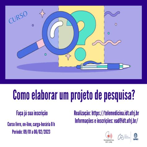 Inscrição Como Elaborar Um Projeto De Pesquisa Portal De Eventos