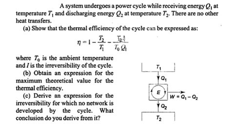 Solved A System Undergoes A Power Cycle While Receiving Chegg