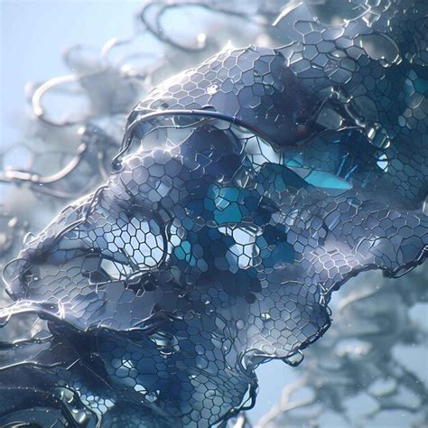 Abstract Synaptic Connections In Blue Neural Network Concept Art