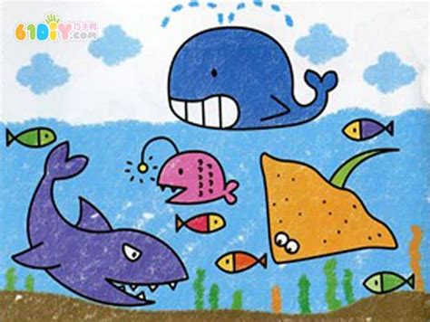 海底世界儿童画作品儿童画作品巧巧手幼儿手工网