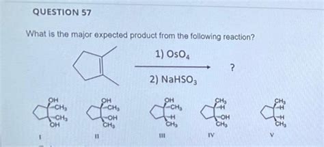 Solved What Is The Major Expected Product From The Following