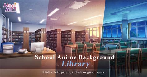 Moeart Bg Vol 9 School Library 2d Environments Unity Asset Store