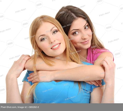 Two Girls Hugging