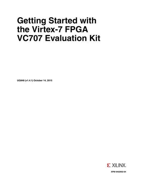 Getting Started With The Virtex 7 Fpga Vc707 Evaluation Kit
