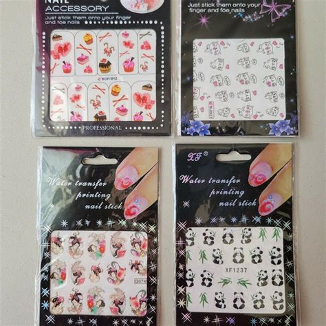 New Cute Mixed Lot Water Transfer Deco Nail Art Depop