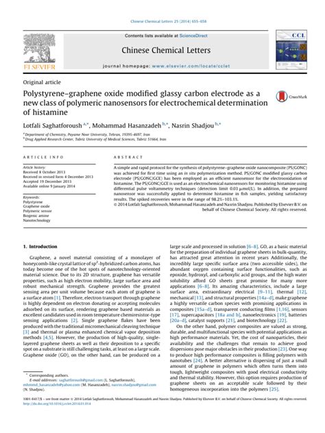 1 Polystyrene Graphene Oxide Modified Glassy Carbon Electrode As A Pdf Graphene Physical